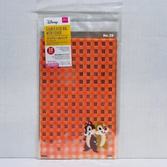 Disney | Storage & Organization | Disney Chip N Dale Clear Plastic Bags ...